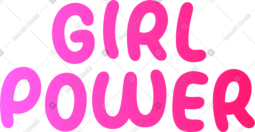 Girl power lettering PNG, SVG