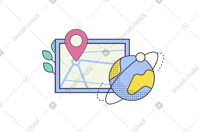 Delivery map PNG, SVG
