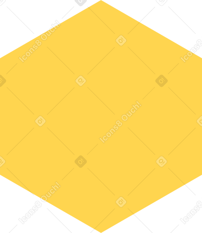 Hexagon yellow Illustration in PNG, SVG