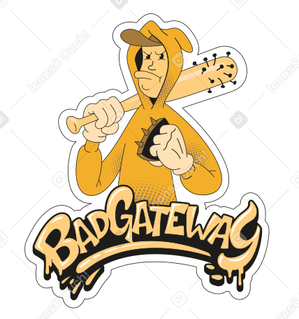 Sticker Bad gateway Illustration in PNG, SVG