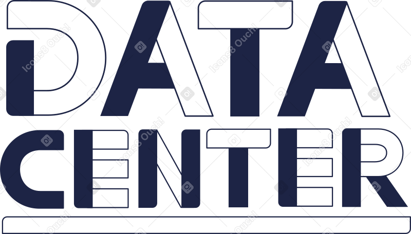 Lettering data center Illustration in PNG, SVG