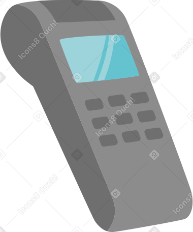 Payment terminal Illustration in PNG, SVG