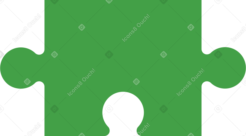 Puzzle piece green Illustration in PNG, SVG