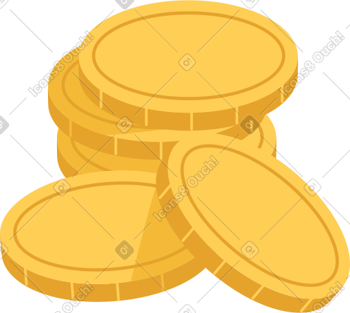 Stack of coins PNG, SVG