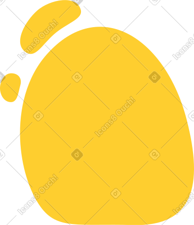 Yellow paint drop PNG, SVG