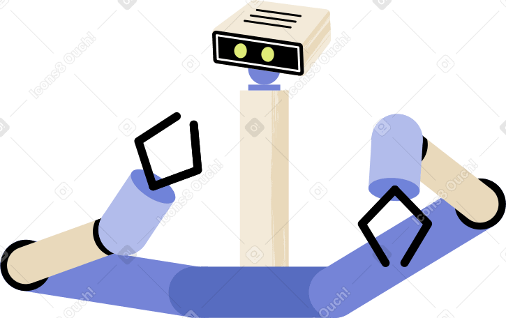 Robot sorter Illustration in PNG, SVG