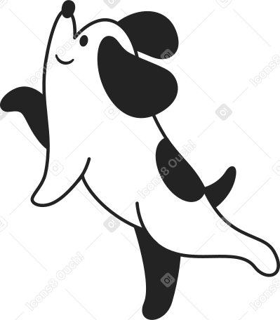 Jumping dog Illustration in PNG, SVG