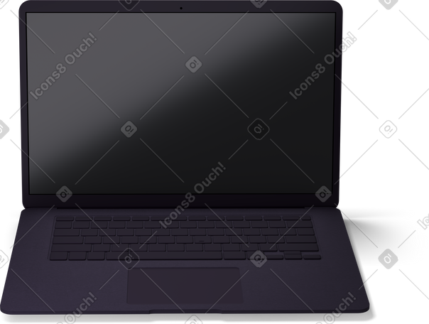 3D laptop off PNG, SVG