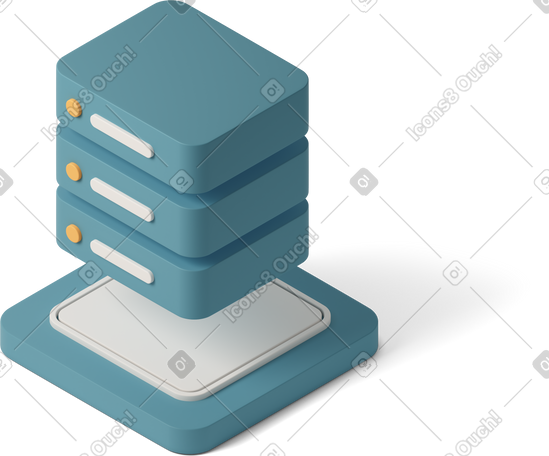 3d Database Server Png Svg