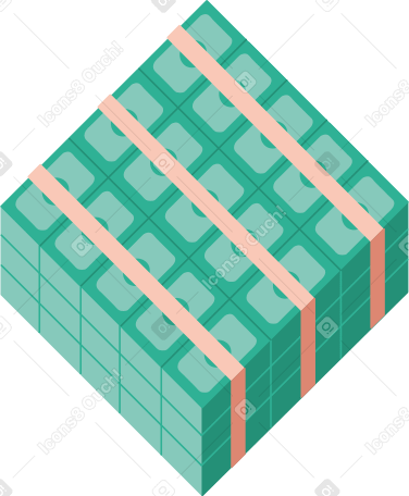 Pallet with stacks of money Illustration in PNG, SVG