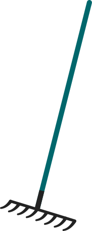 Garden rake Illustration in PNG, SVG