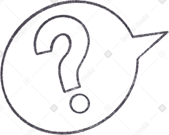 Bubble with a question mark Illustration in PNG, SVG