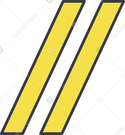 Yellow parallel lines Illustration in PNG, SVG