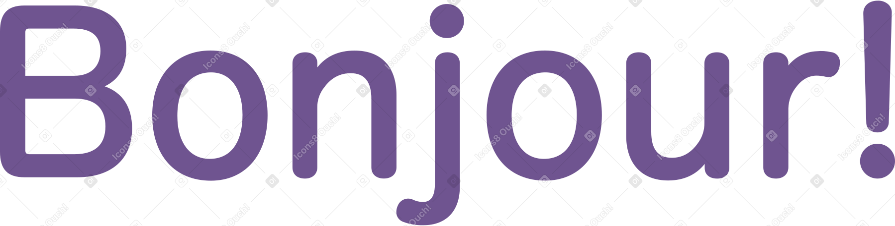 Lettering bonjour Illustration in PNG, SVG