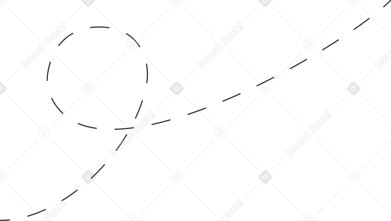 Dashed linear looping line Illustration in PNG, SVG