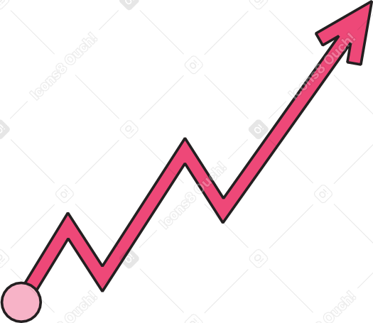 Red up arrow Illustration in PNG, SVG