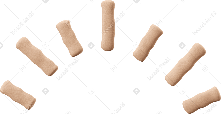 3D Beige rays Illustration in PNG, SVG