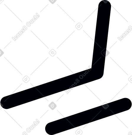 Straight and angled lines PNG, SVG