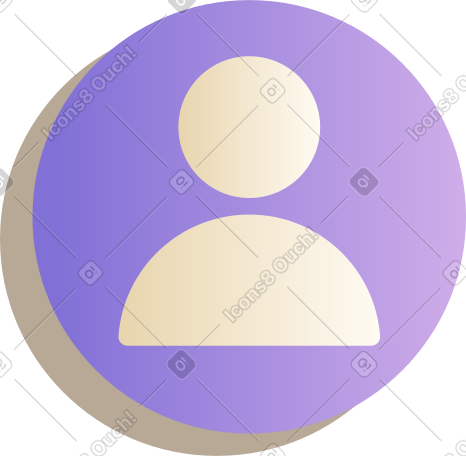 Purple avatar PNG, SVG