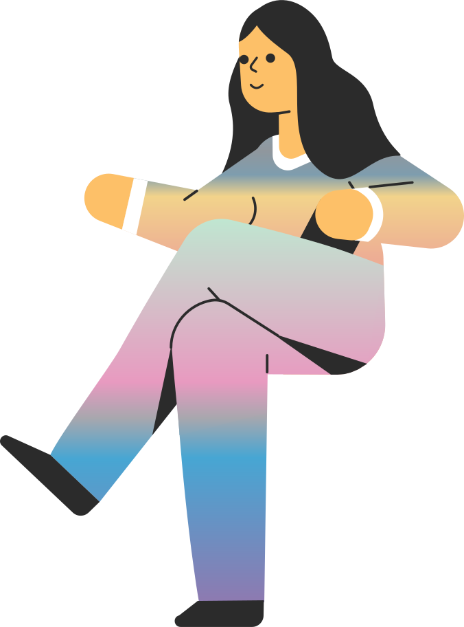 Girl sitting Illustration in PNG, SVG
