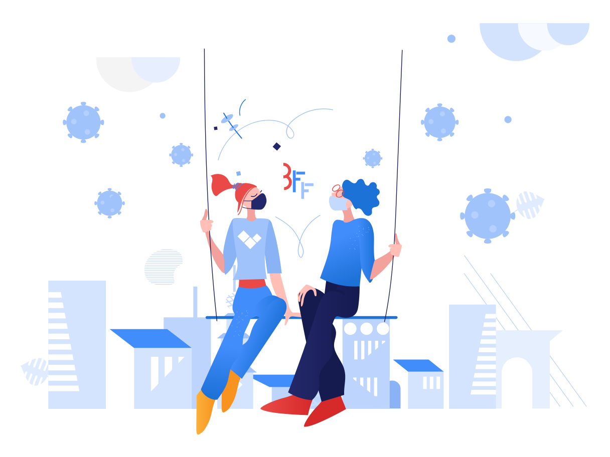 Keep each other safe Illustration in PNG, SVG