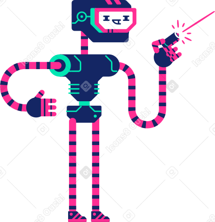 Robot teacher Illustration in PNG, SVG