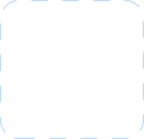 Ilustração de Dashed line square with rounded corners em PNG e SVG
