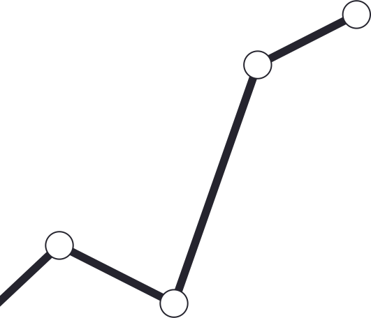 Big graph with dots Illustration in PNG, SVG