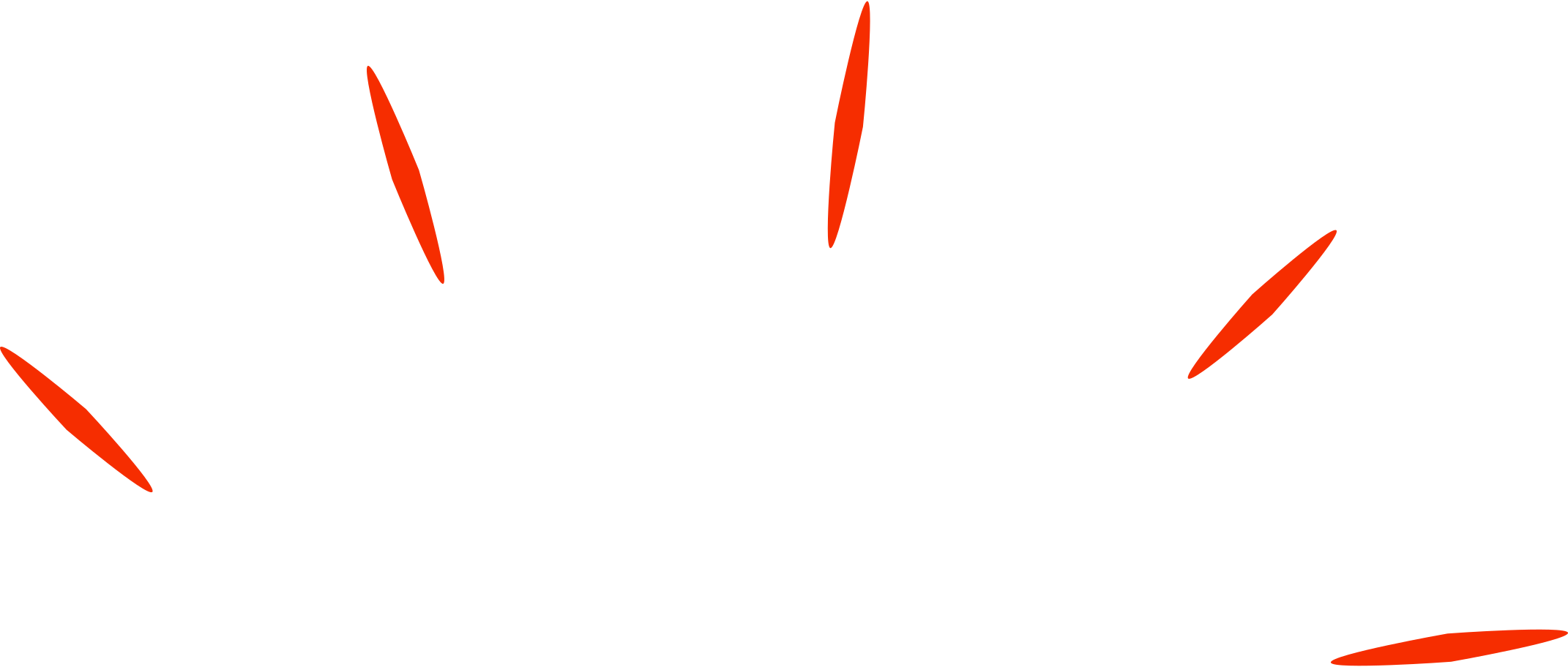 Five red lines Illustration in PNG, SVG