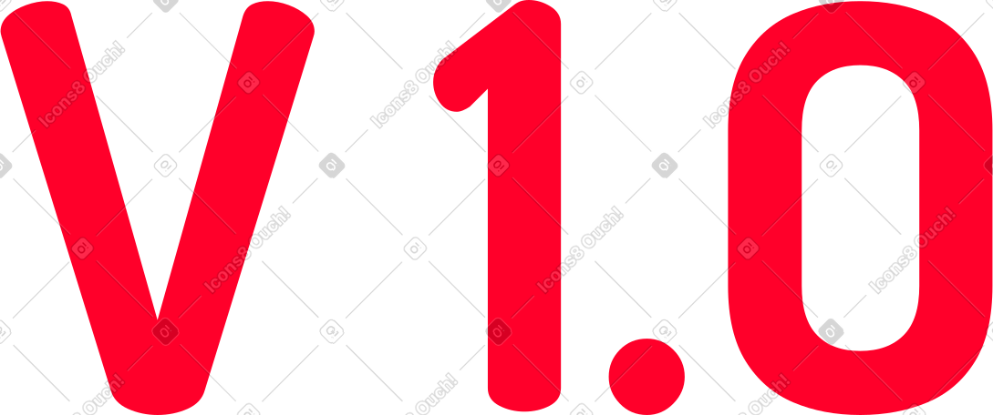 Version one point zero PNG, SVG