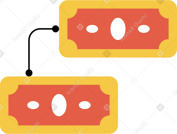 Two dollar bill Illustration in PNG, SVG