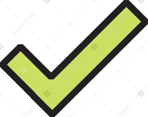 Green- check mark Illustration in PNG, SVG