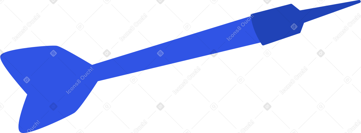 Blue dart Illustration in PNG, SVG