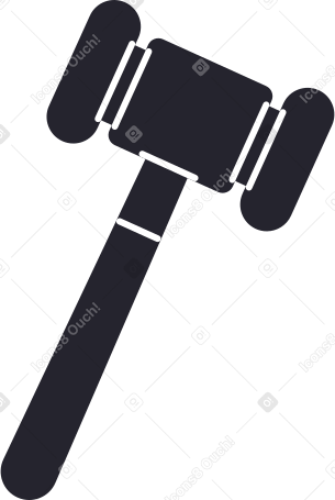 Gavel Illustration in PNG, SVG