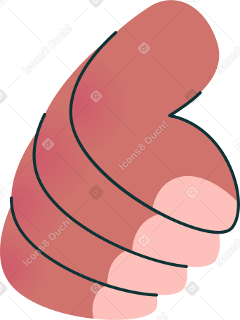 Four fingers for holding Illustration in PNG, SVG