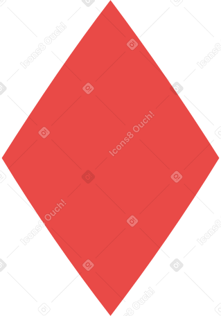 Rhombus red Illustration in PNG, SVG