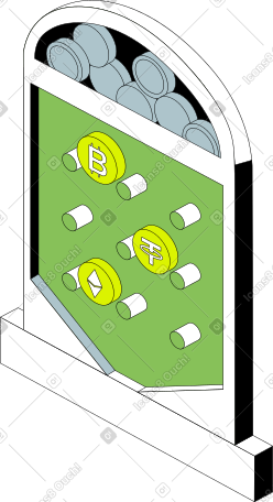 Machine with coins PNG, SVG