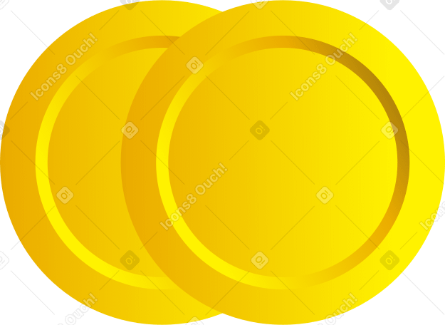 Two coins Illustration in PNG, SVG