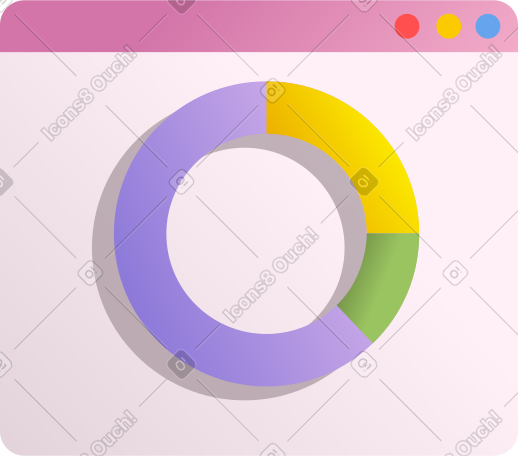 Pie chart with window PNG, SVG