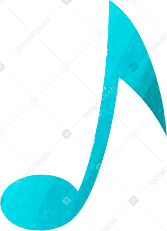 Blue musical note Illustration in PNG, SVG
