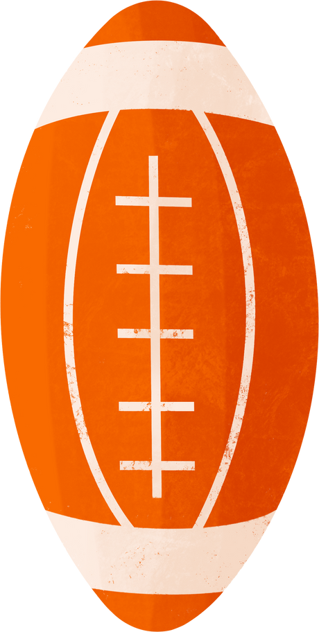 Orange rugby ball Illustration in PNG, SVG