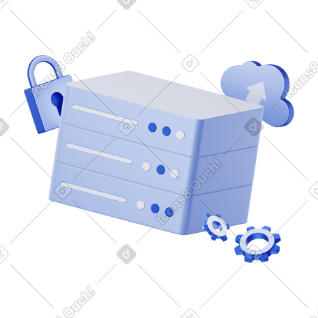 3D Server hardware for data storage and processing animated ...