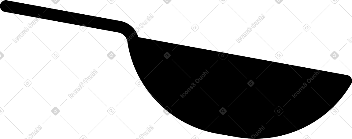 Black wok PNG, SVG