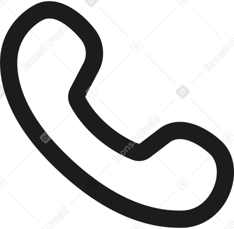 Phone handset Illustration in PNG, SVG
