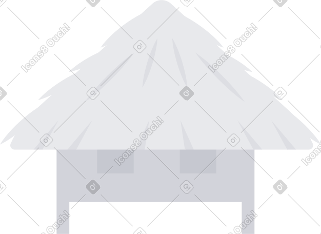 House with thatched roof PNG, SVG