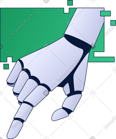 Robotic hand pointing PNG, SVG