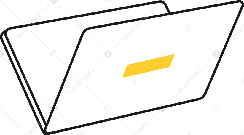 Half open flying laptop Illustration in PNG, SVG