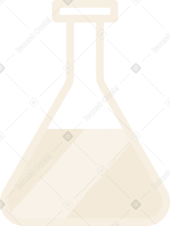 Triangular flask for science Illustration in PNG, SVG