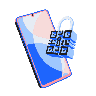 Dynamic qr code with password protection PNG, SVG