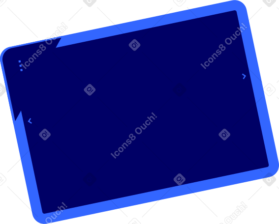 Graphic tablet with dark blue screen Illustration in PNG, SVG